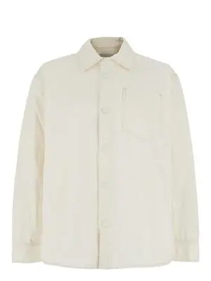 AMI Paris White Shirt With Classic Collar And Tone-on-tone Adc Embroidery On The Front In Cotton For - Multicolor
