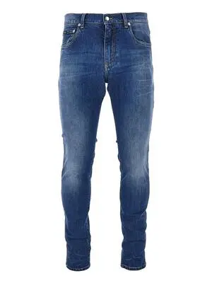 Dolce & Gabbana DOLCE & GABBANA Stretch Cotton Denim Slim Fit Jeans Blue