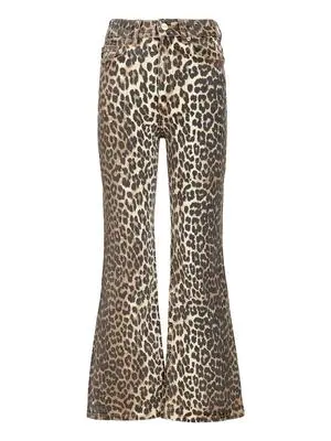 GANNI Cropped Flared Jeans - Multicolor