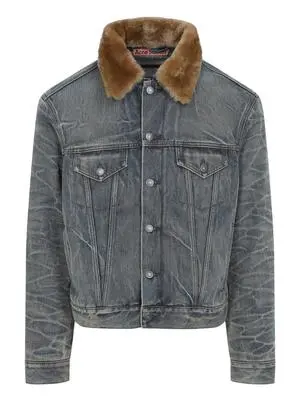 Acne Studios Regenerative Cotton Denim Trucker Jacket - Blue