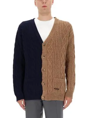 Moschino Bicolor Caridigan - Brown