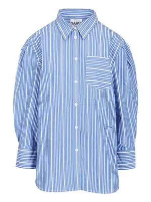 GANNI Striped Shirt - Blue