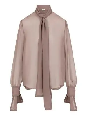 Saint Laurent Silk Shirt - Brown