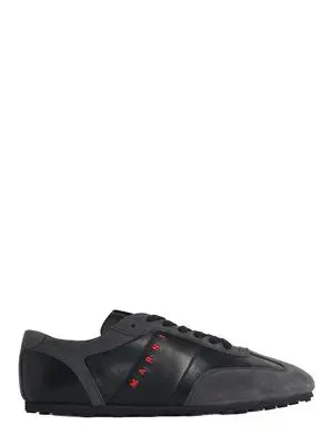 Marni Softy Soccer Leather Sneakers - Black