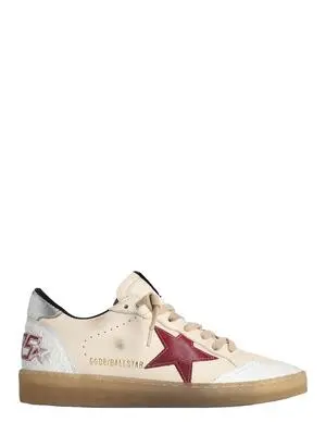 GOLDEN GOOSE Ball Star' Beige Leather Sneakers - Cream