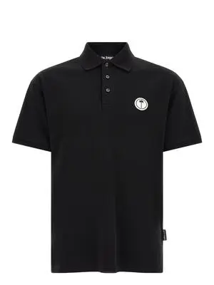 Palm Angels Palm Angels Men Logo Patch Polo Shirt Black