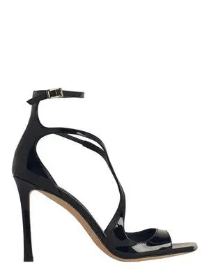 JIMMY CHOO Leather Azia Sandals - Black
