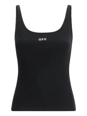 Off-White Off Stamp Rib Tank Top - Black