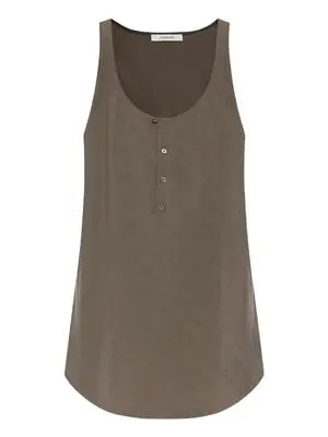 LEMAIRE LEMAIRE Wide-Neck Button-Down Tank Top
