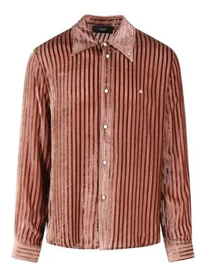 Amiri Viscose And Peach Silk Shirt - Red
