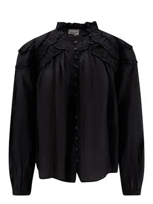 Isabel Marant Étoile Marant Christa Cotton And Viscose Shirt - Black