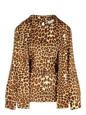 P.a.r.o.s.h Silk Animal Print Blouse - Brown