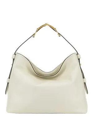 Gucci Leather Medium Beatrix Shopping Bag - White