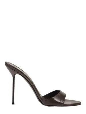 Paris Texas Lidia Mule 105 Patent Leather Sandals - Brown