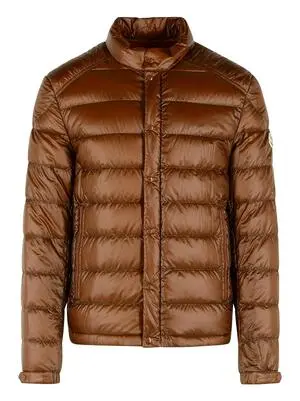 Moncler Short Polyamide Down Jacket - Brown