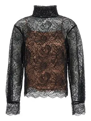 ROTATE BY BIRGER CHRISTENSEN Lace Long Sleeve Blouse - Multicolor