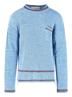 Marni Cotton Pullover Sweater - Blue
