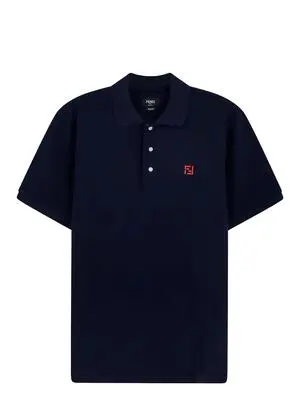 Fendi Cotton Polo Shirt - Blue