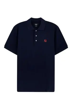 Fendi Cotton Polo Shirt - Blue