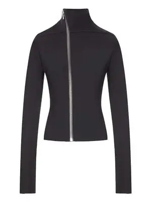Rick Owens Fitted Asymmetric Zip-fastening Jacket - Black