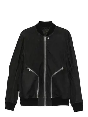 Rick Owens RICK OWENS Leather Bomber Jacket Black
