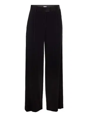 Brunello Cucinelli Wide-leg Corduroy Trousers - Black
