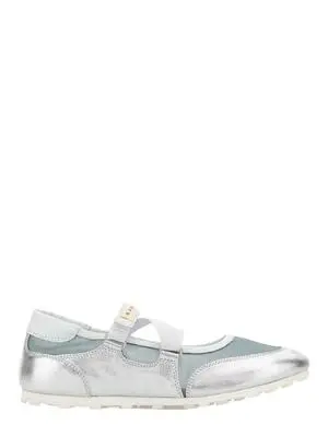 Marni Mesh And Leather Soccer Retro Ballerinas - Silver