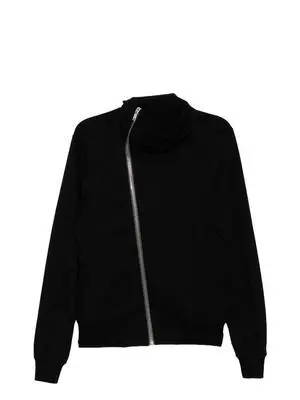 Rick Owens Cotton Asymmetrical Zip-up Jacket - Black