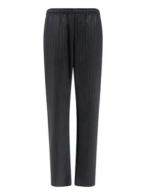 Burberry Burberry Men Wool Trousers With Drawstring Multicolor