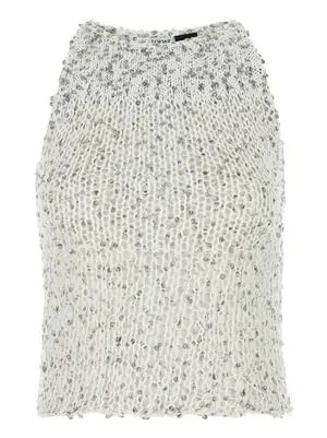 Loewe Embellished Cotton Blend Tank Top - Multicolor