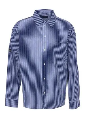 Balenciaga Logo Oversized Shirt - Blue
