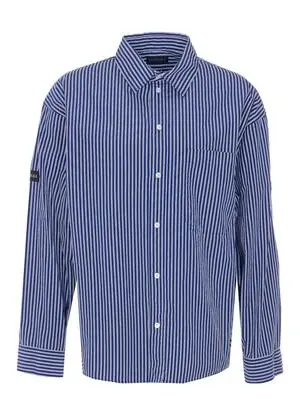 Balenciaga Logo Oversized Shirt - Blue
