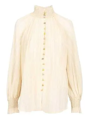 Zimmermann Aster Cotton-silk Blend Blouse - White