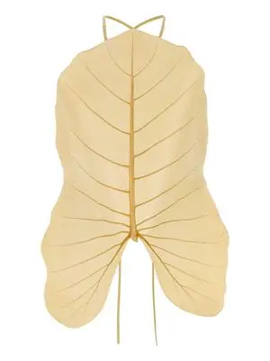 Loewe Cotton And Vegetal Fiber Top - Yellow
