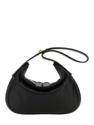 Valentino Garavani Nappa Leather Small Go-hobo Shoulder Bag - Black
