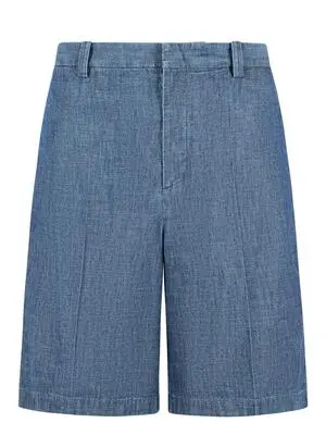 JIL SANDER Cotton Bermuda Shorts - Blue