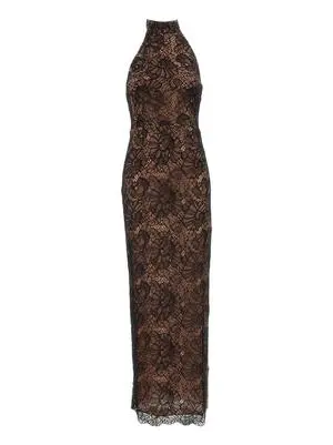 ROTATE BY BIRGER CHRISTENSEN Lace Halterneck Dress - Multicolor