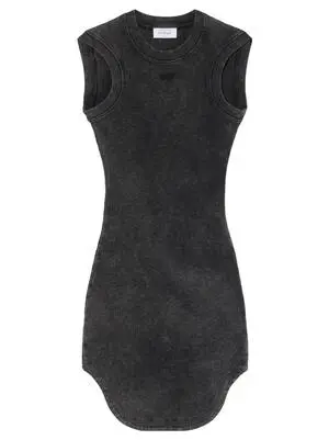 Off-White Mini Dress Off Stamp - Gray