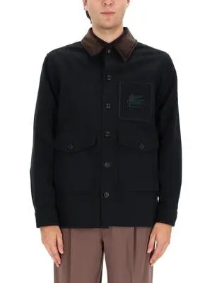 Etro Jacket With Pegasus - Green