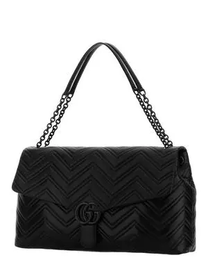 Gucci Maxi Gg Marmont Shoulder Bag - Black
