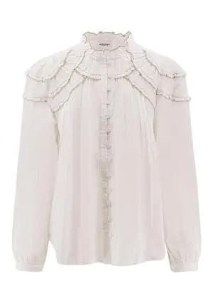 Isabel Marant Étoile Marant Christa Cotton And Viscose Shirt - White