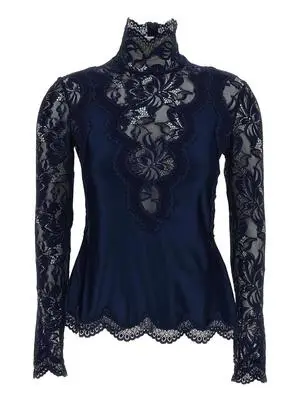 Rabanne Long Sleeved Lace Top - Multicolor