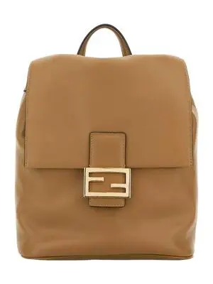Fendi Leather Backpack - Brown