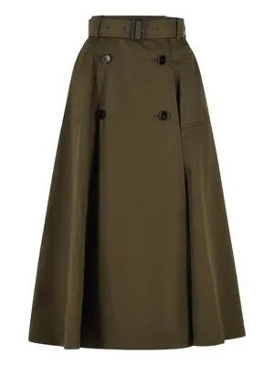 BURBERRY BURBERRY Brenda Cotton Gabardine Trench Skirt