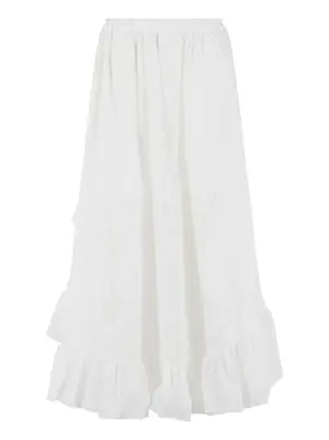 Zimmermann Cotton Blend Long Skirt - Cream