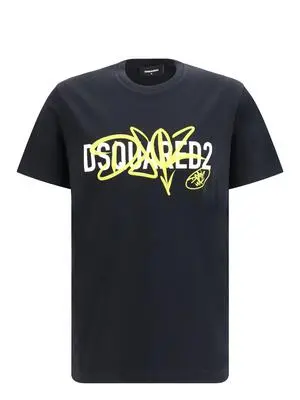 Dsquared2 Cotton Printed T-shirt - Black