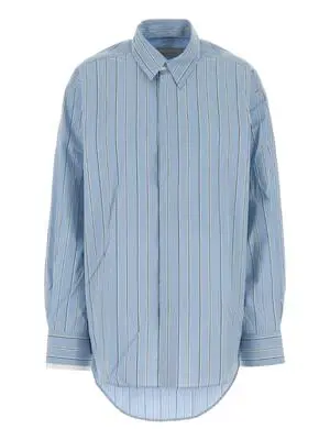 AMI Paris Embroidered Poplin Oversize Shirt - Multicolor