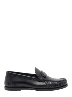 Saint Laurent Smooth Calfskin Loafers - Black