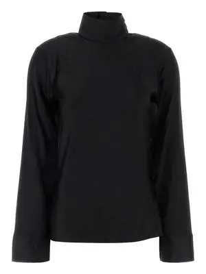 COURREGES Stretch Satin Top - Black