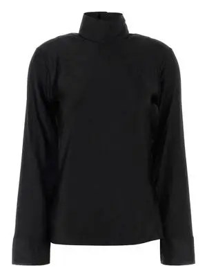 COURREGES Stretch Satin Top - Black